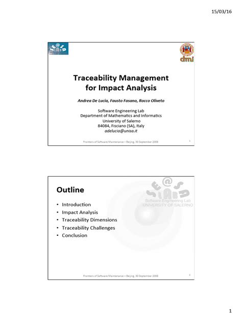 06bis Traceability And Impact Analysis Pdf Computing Applied Mathematics
