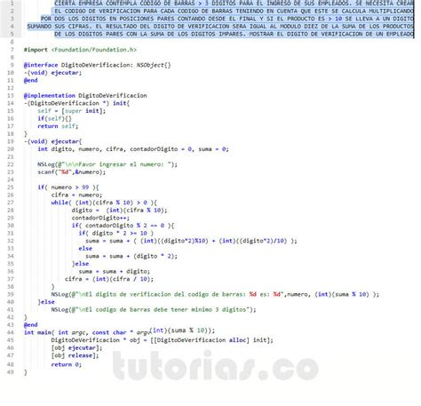 Poo Objective C El Digito De Verificacion