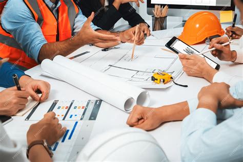 premium photo diverse group of civil engineer and client working