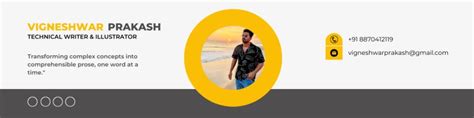 Vigneshwar Prakash Technical Writer Linkedin