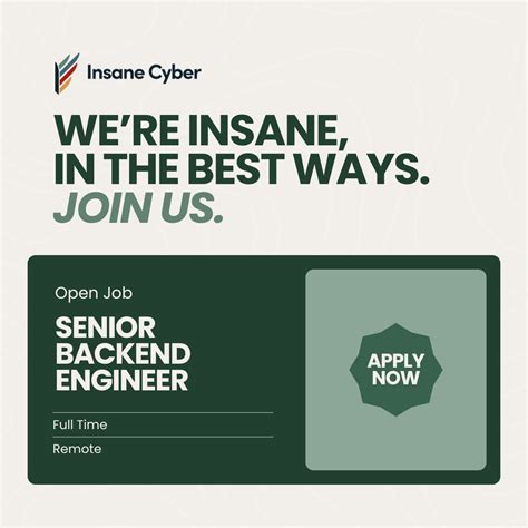 Hiring Backendengineer Cybersecurity Industrialcyber Otsecurity Techjobs Insane Cyber