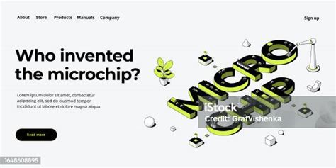 등극 벡터 디자인의 마이크로칩 개념 그림 반도체 또는 컴퓨터 프로세서 칩 생산 Cpu 하드웨어 기술 웹 배너 레이아웃 반도체에
