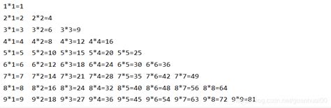 用python写九九乘法表各种变式（for与while循环）顺序倒序的三角形python99乘法表倒三角 Csdn博客