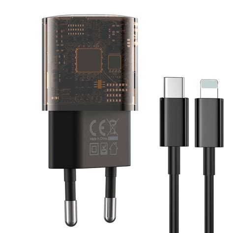 Xo Ce Clear Usb C Lader Med Lightning Kabel W Kr Gratis Frakt