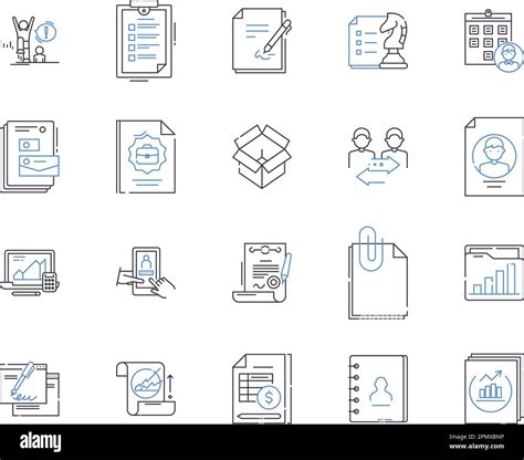 Office Documentation Outline Icons Collection Office Documentation