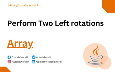 Java Program To Perform Two Left Rotations On The Array Tutorial World