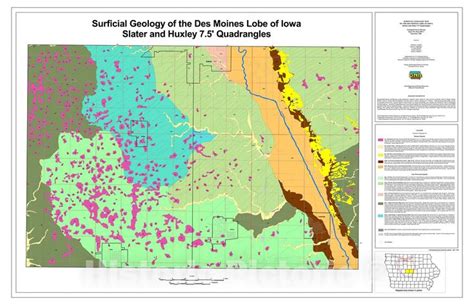 Map Overview Of The Surficial Geologic Map Of The Des Moines Lobe Of
