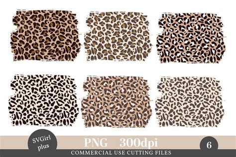 Leopard Print Png Splash Backgrounds Sublimation