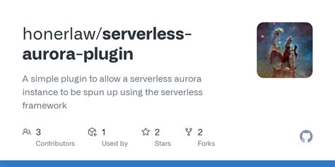 GitHub Honerlaw Serverless Aurora Plugin A Simple Plugin To Allow A Serverless Aurora