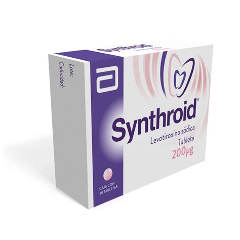 Abbott Synthroid 200 Mcg 30 Tab Levotiroxina Sodic H E B México