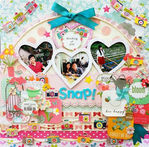 Chic And Lovely New Scrapbook Pages Layout Using Mixed Brands Of Paper
