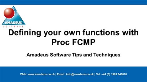 Sas Tip Defining Your Own Functions With Proc Fcmp Youtube