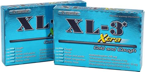 Xl 3 Xtra Cold And Cough Helps Relieve Cough And Cold Symptoms 2 Pack
