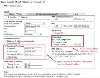 How To Setup DSL VDSL ADSL Bridge Mode On Vigor DrayTek FAQ