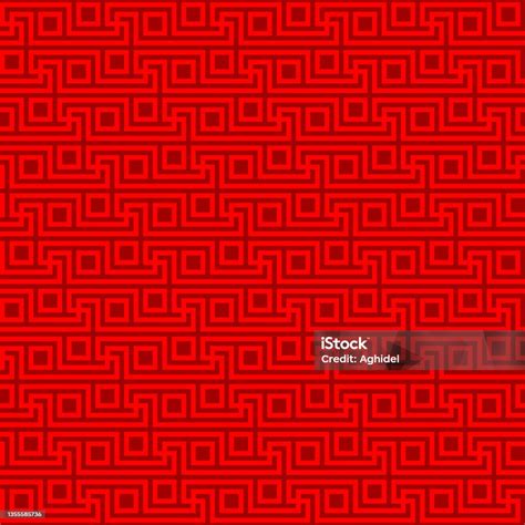 빨간색 반복적 인 배경입니다 매끄러운 패턴 그리스 어 키 디자인 프렛 모티프 벡터 그림입니다 추상 기하학적 모양 패브릭 스와트