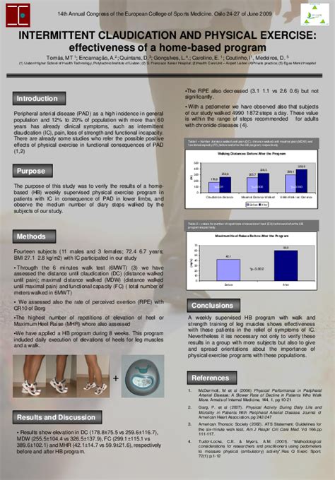 Pdf Intermittent Claudication And Physical Exercise Effectiveness Of