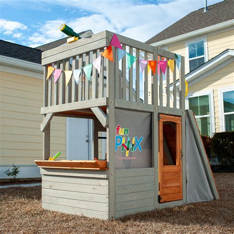 Wood Playhouse Ladder At Gail Key Blog