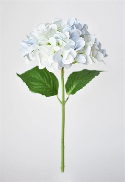 19 Faux Real Touch Pale Blue Hydrangea Stem Michaels