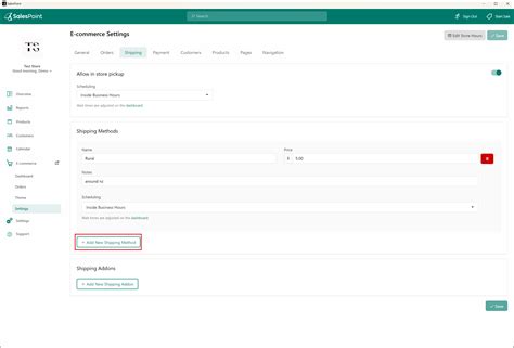 Salespoint Support Integrate A New Shipping Method
