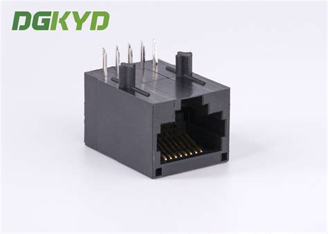 Unshielded Plastic Gigabit Ethernet RJ45 Single Port Connector 1000 BASE