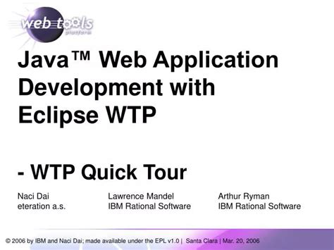 Ppt Java™ Web Application Development With Eclipse Wtp Wtp Quick
