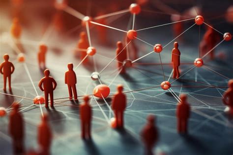 Premium Photo Networking And Social Connection Concept 3d Rendering Toned Image