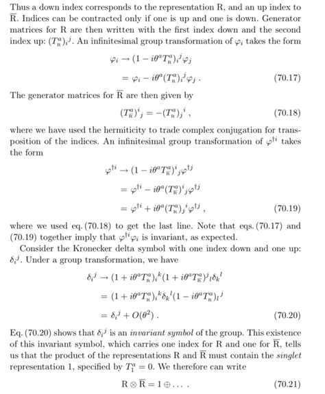 Invariant Symbol Implies Existence Of Singlet Representation • Physics Forums