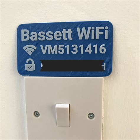 Wifi Password Plaque 3d Printed Guestsvisitors Internet Home