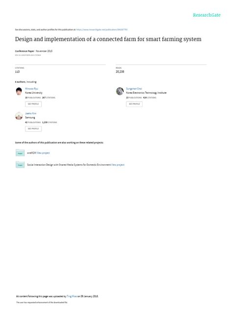 Design And Implementation Of A Connected Farm For Smart Farming System