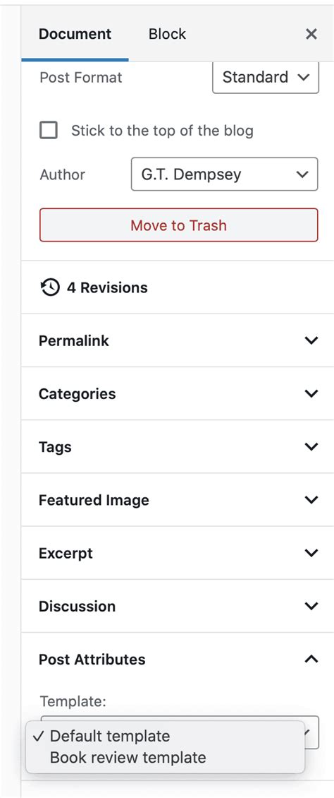 Where Is Post Attribute Section For Using Post Templates Generatepress