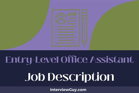 Entry Level Office Assistant Job Description Updated For 2025