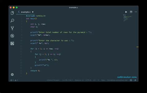 C Program To Print Half Right Angled Triangle Or Half Pyramid CodeVsColor