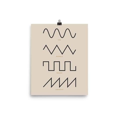 Synthesizer Waveform Print Cream Gliss Prints