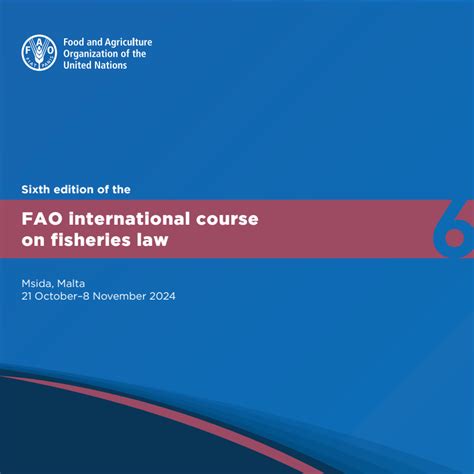 Brochure Sixth Edition Of The Fao International Course On Fisheries