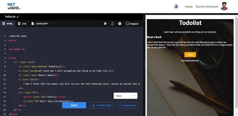 Ch Murthy Nikhilesh On Linkedin Day1 30daysofcode Css Html