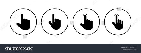 Hand Cursor Icon Set Cursor Icon Stock Vector Royalty Free Shutterstock