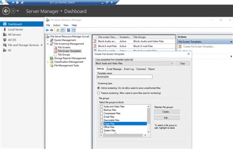 Manage File Server In Windows Server 2019 Using Fsrm