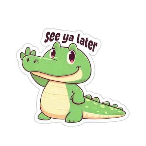 See Ya Later Alligator Sticker Playful Vinyl Decal Etsy