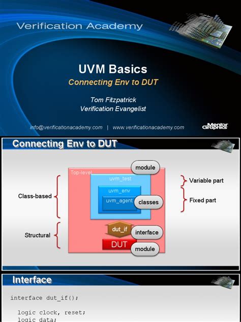 Course Basic Uvm Session3 Connecting Env To Dut Tfitzpatrick Pdf