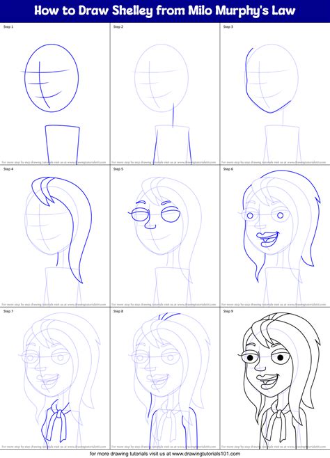 How To Draw Shelley From Milo Murphy S Law Milo Murphy S Law Step By Step