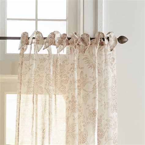 Westport Floral Tie Top Sheer Window Curtain On Sale Overstock