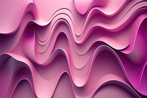 Premium Ai Image Pink Undulating Lines Form A Colorful Abstract Background