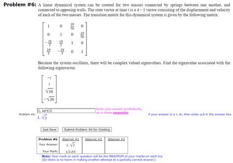solved problem 6 a linear dynamical system can be created