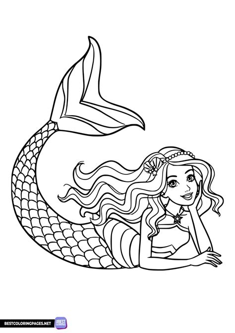 Barbie Mermaid Coloring Pages Printable