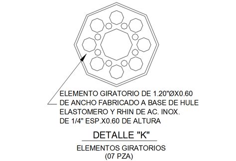 Rotating Elements Design In Detail Autocad Drawing Dwg File Cad File