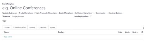 Event Templates — Odoo 170 Documentation