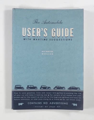 1940s General Motors Automobile Users Guide With Wartime Suggestions