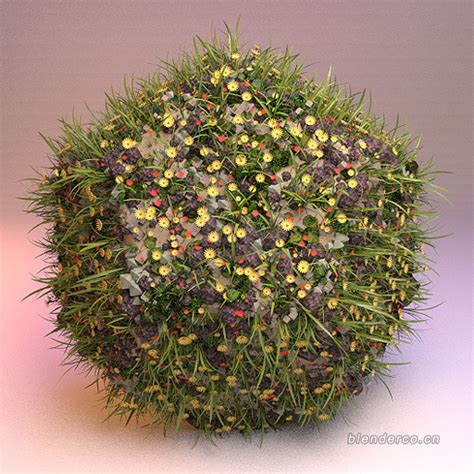 Blender球形草地草团blender布的 Blender布的