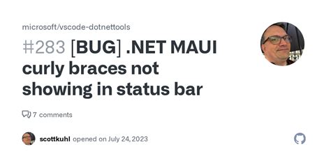 Bug Net Maui Curly Braces Not Showing In Status Bar · Issue 283
