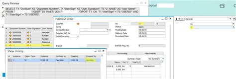 Solved Sap Business One Query Who Created This Document Sap Community